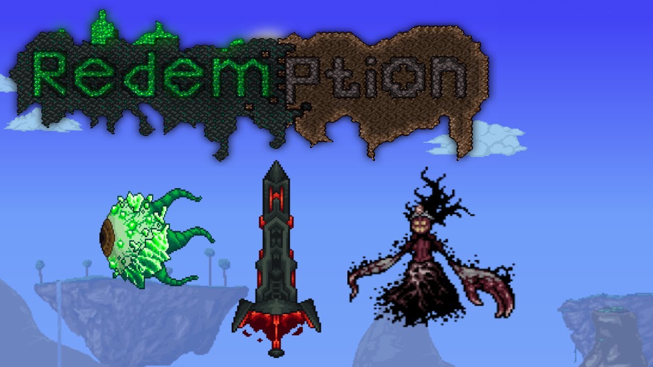 Terraria Mod Of Redemption All Bosses Melee Class Youtube
