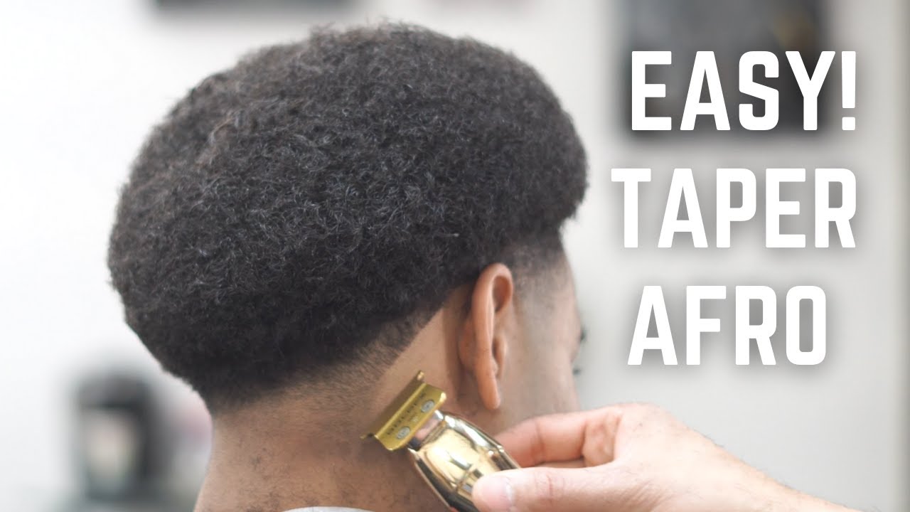 Taper Fade Haircut Black Men Afro