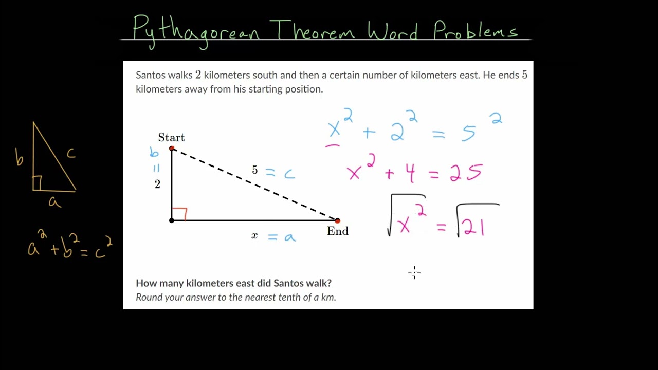 Pythagorean Theorem Word Problems With Answers Unit 1 6 Exploring The