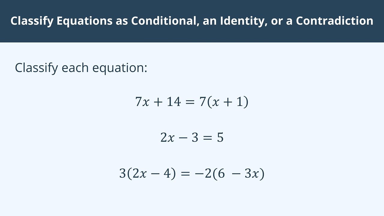 Linear Equation Conditional Equations At Catherine Fletcher Blog