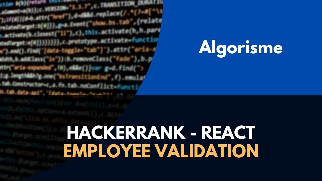 Hacker Rank React Employee Validation Youtube