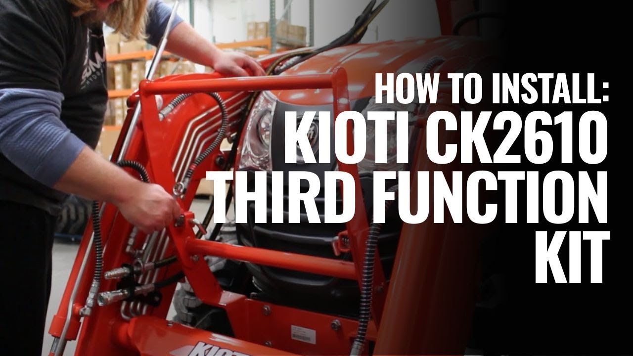 Summit Hydraulics Kioti Ck2610 Third Function Kit Installation Youtube