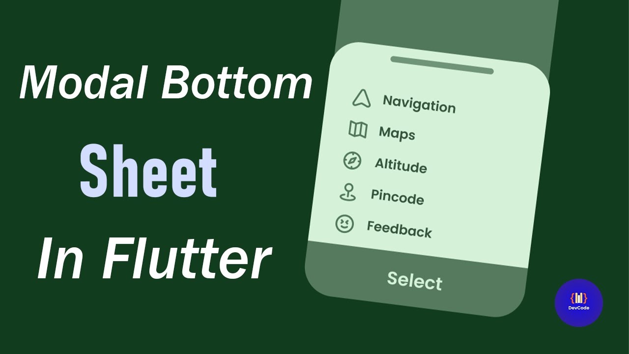 Bottom Modal Sheet In Flutter Flutter Tutorial Full Guide Youtube