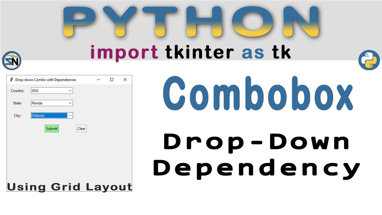 Tkinter Drop Down Combobox Dependency In Python Youtube