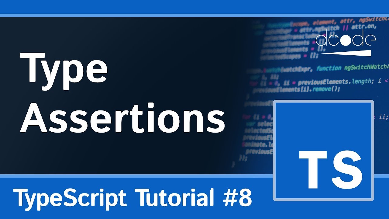 Type Assertions Typescript Programming Tutorial 8 Youtube