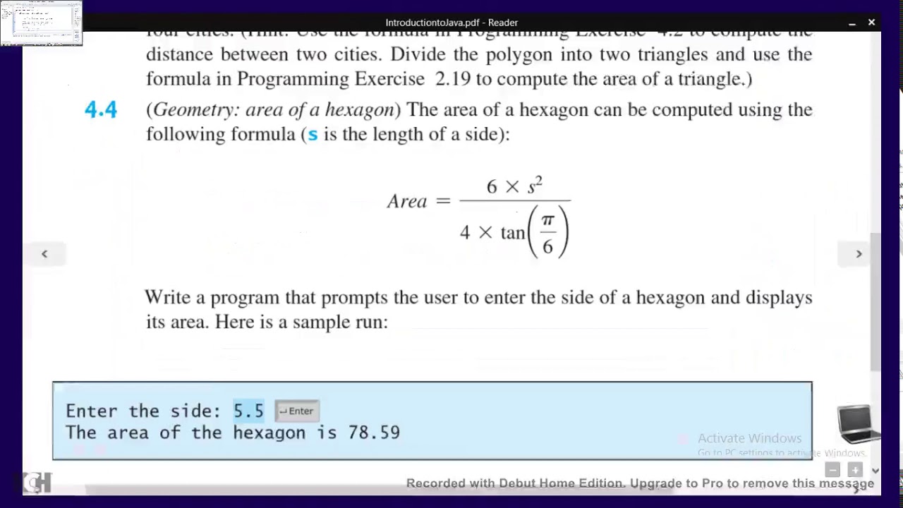 Introduction To Java Programming Exercise 4 4a Youtube
