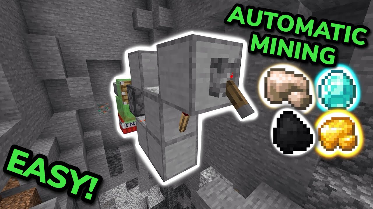Simple 1 21 Automatic Mining Machine Tutorial In Minecraft Youtube