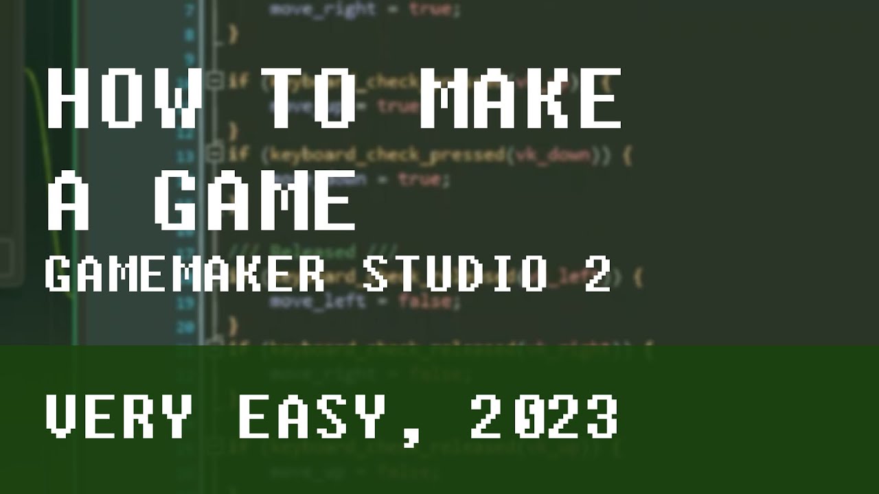 How To Make Your First Game In Gamemaker Studio 2 2d Top Down Youtube