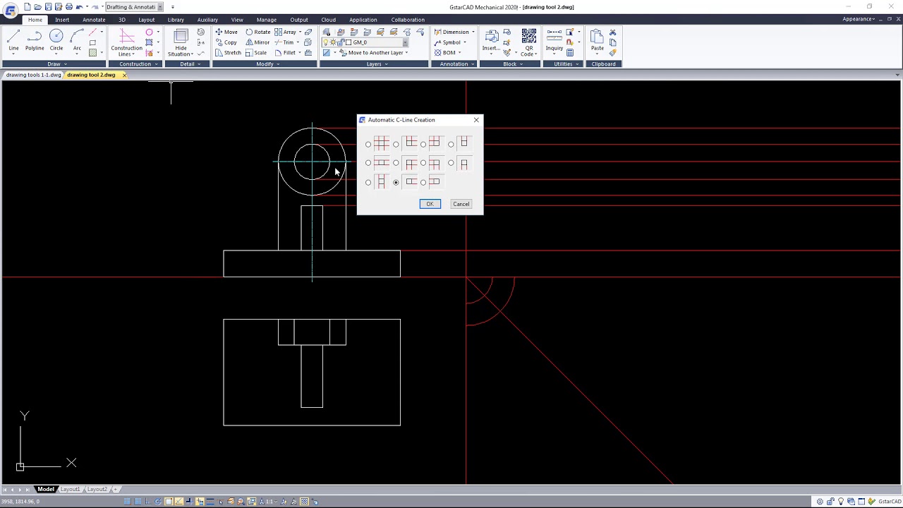 Gstarcad 2020 Mechanical Drafting Tools Youtube