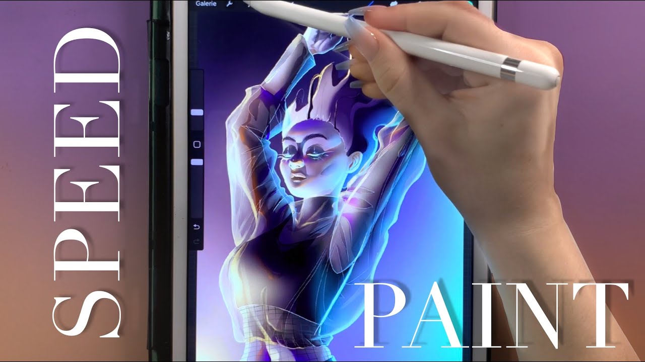 Speedpaint Neon Lights Procreate Youtube