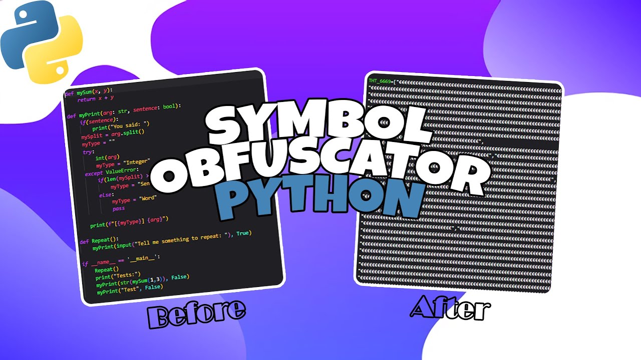 Symbol Obfuscator Python Edition Python Obfuscator Code Hider Youtube
