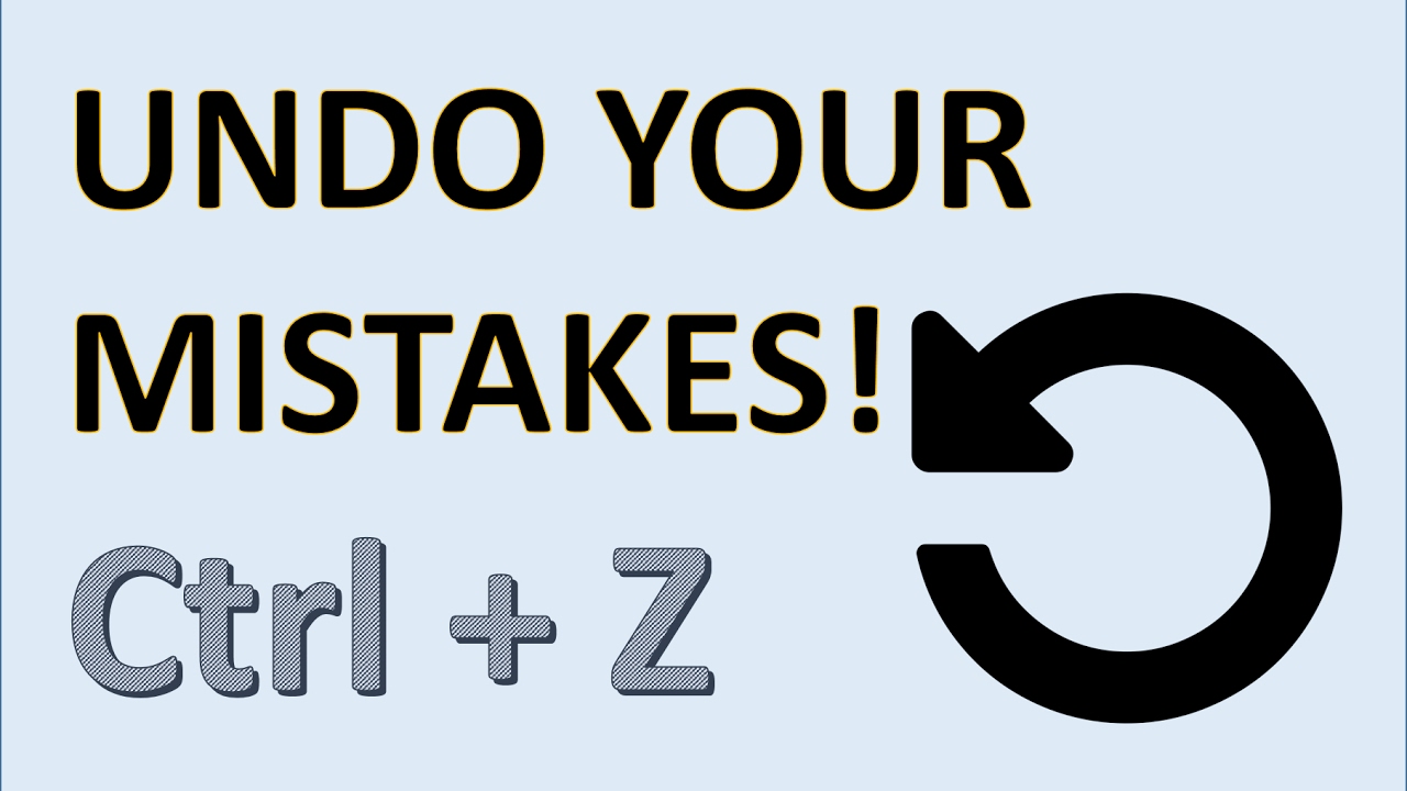Computer Fundamentals Undo U0026 Redo Shortcut Keys Ctrl Z Control