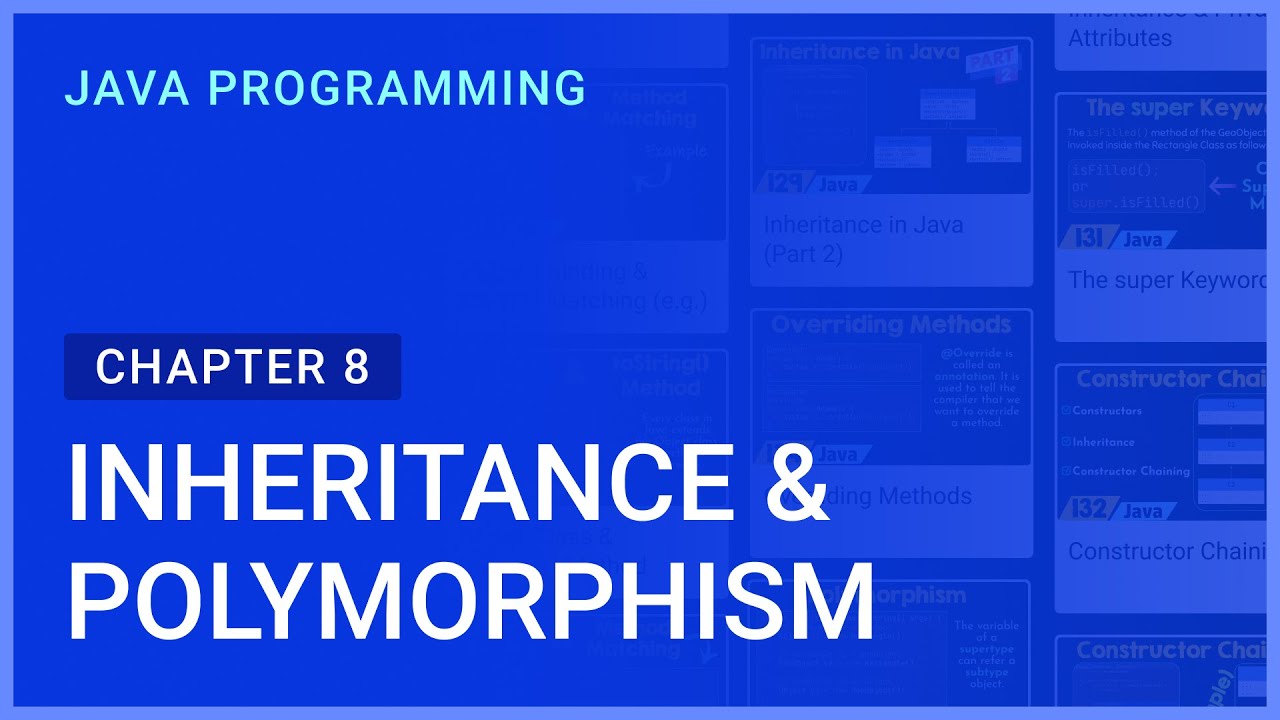 Inheritance Polymorphism Chapter 8 Java Programming Youtube