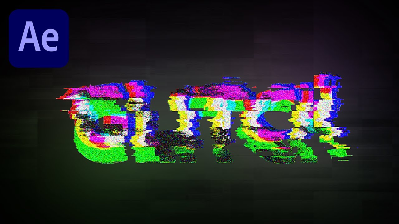 How To Create A Glitch Text Effect In After Effects Tutorial Youtube