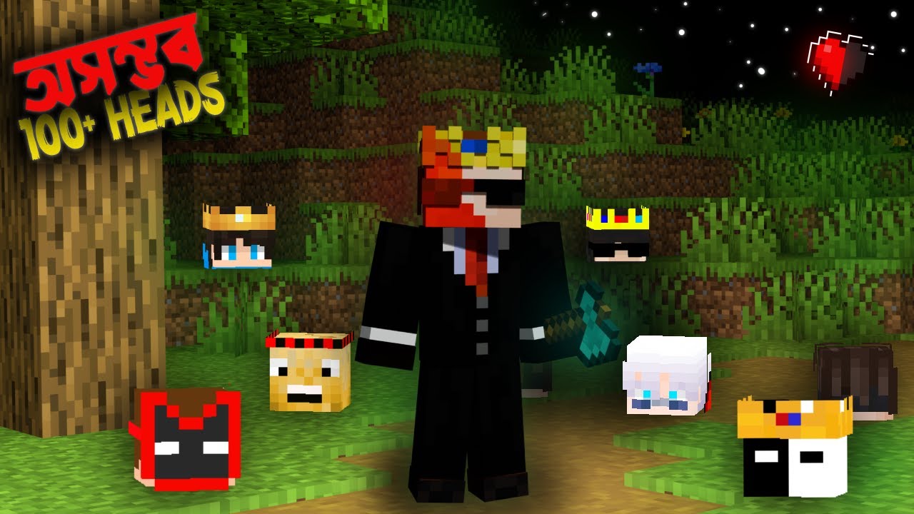I Collected Every Player S Head In This Minecraft Smp Youtube