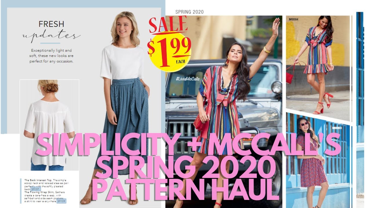 12 Simplicity Mccalls Spring 2020 Pattern Haul April 2020 Youtube