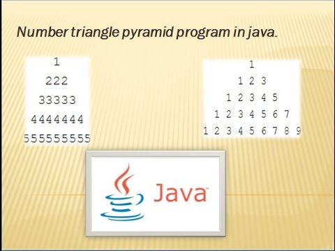 Number Triangle Pyramid Program In Java Youtube