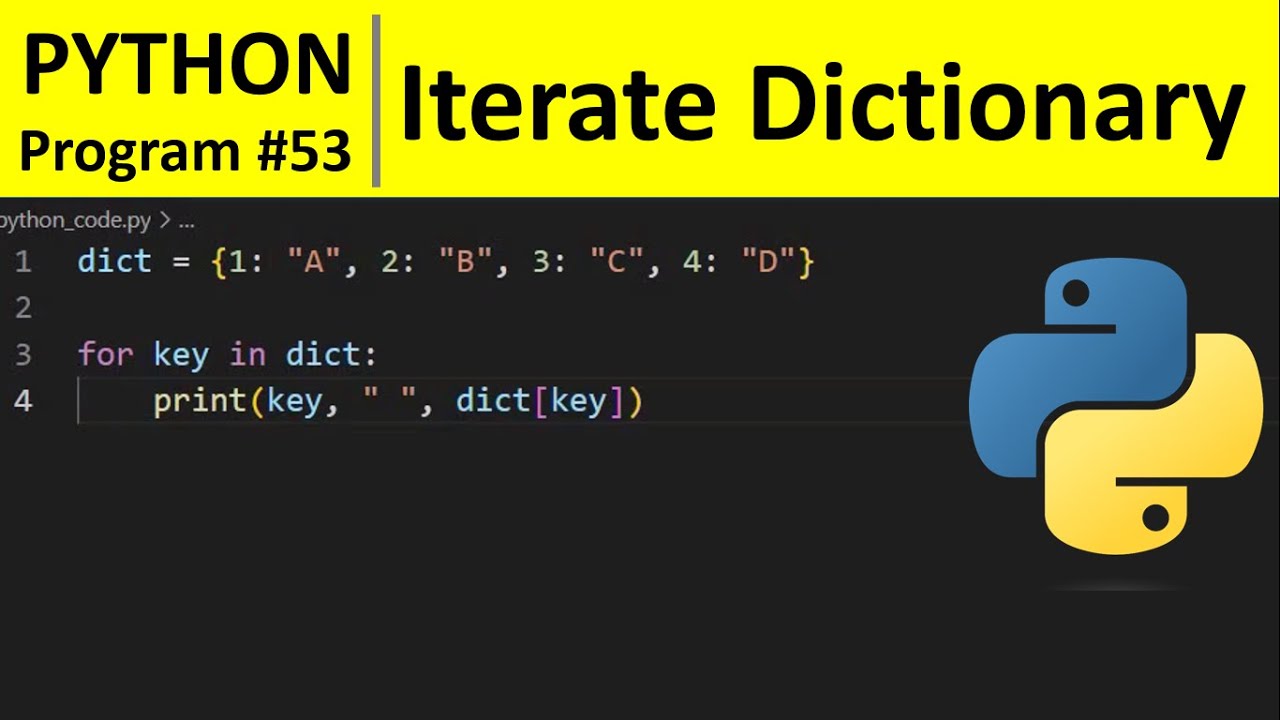 Python Program 53 Iterate Over Dictionaries Using For Loop In Python