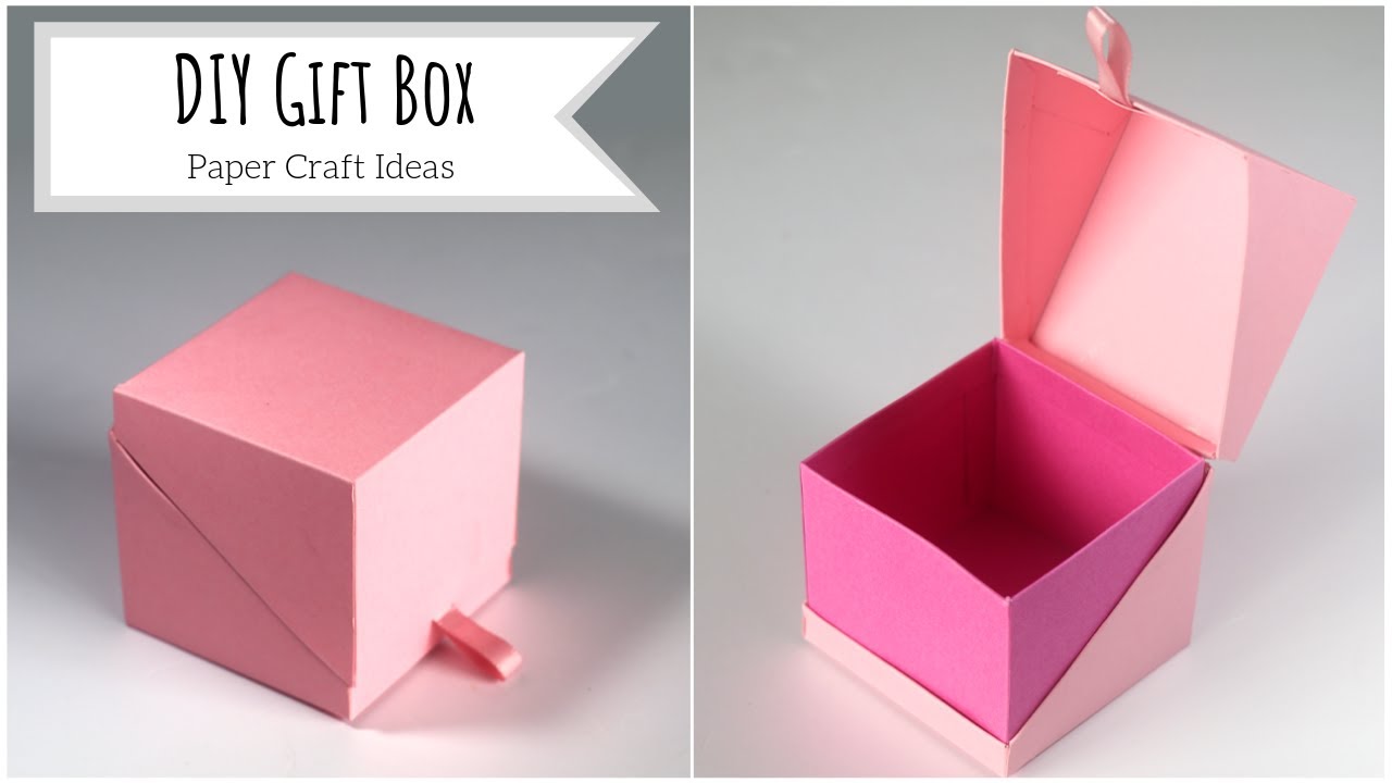 How To Make Gift Box Diy Gift Box Easy Paper Craft Ideas Youtube