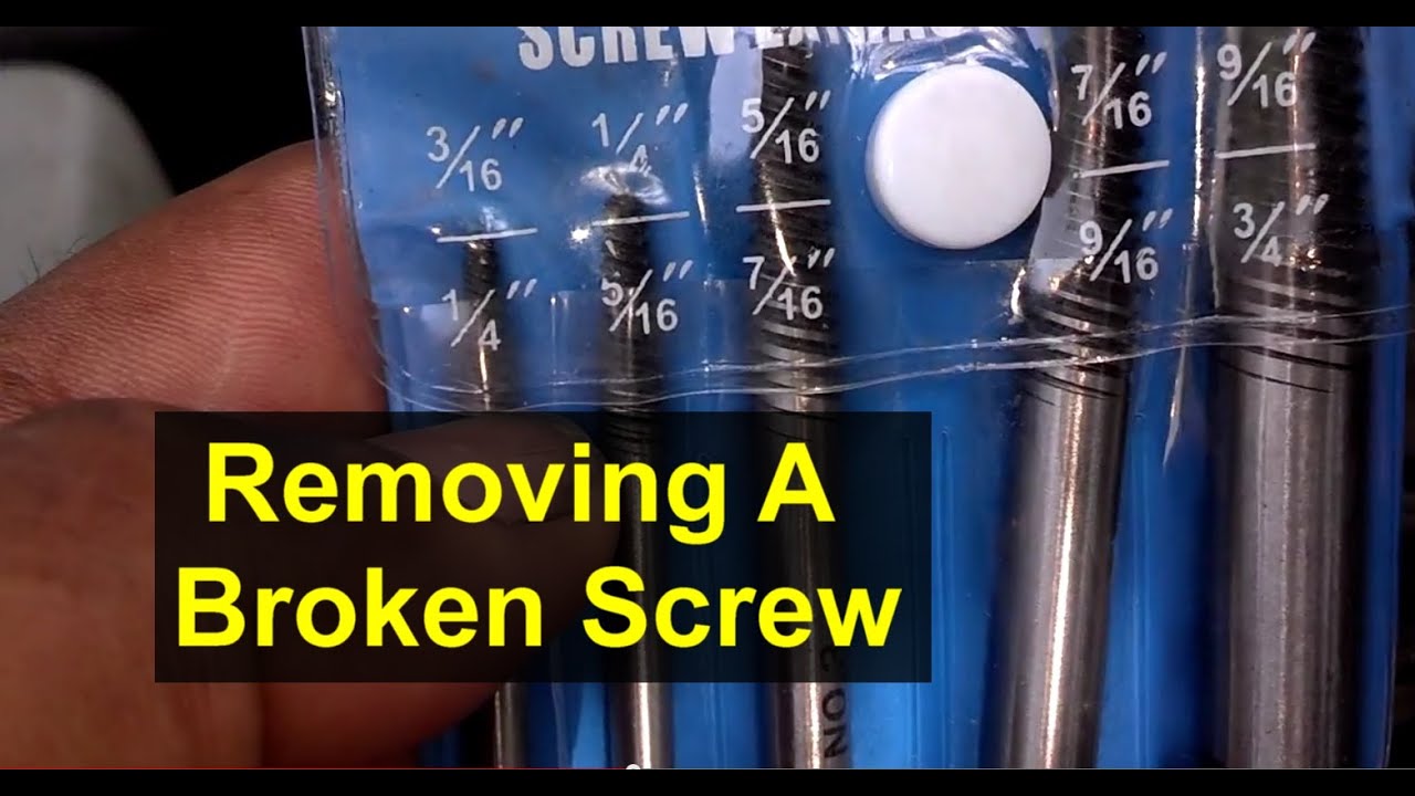 How To Remove A Stripped Screw Or One That Is Broken Off Using An Easy