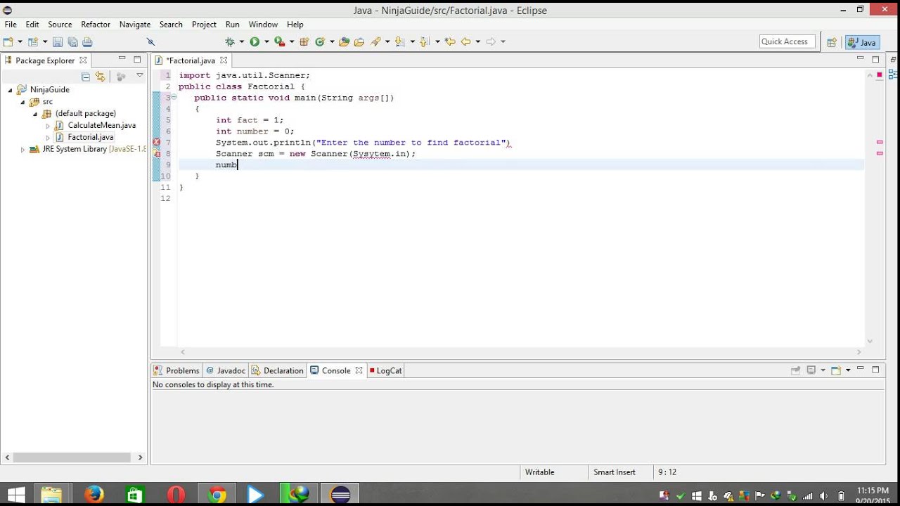 Calculate Factorial In Java Youtube