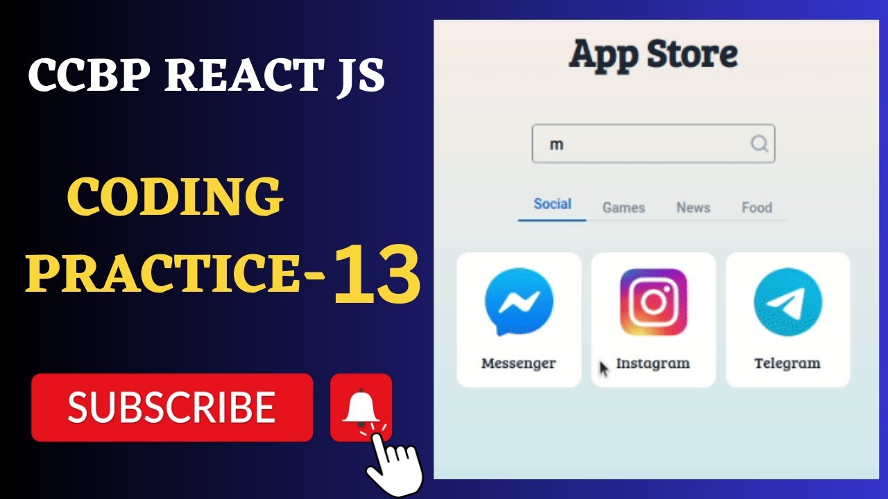 App Store Coding Practice 13 React Js Nxtwave Ccbp 4 0 Youtube