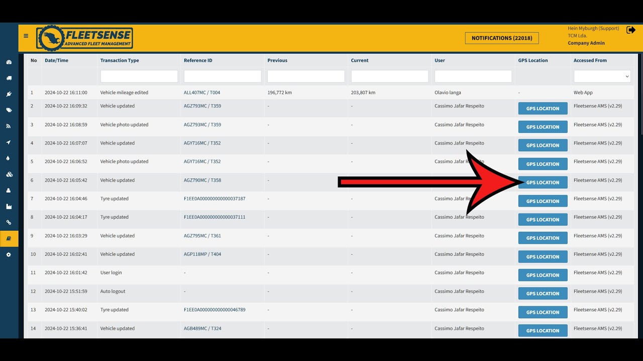 Fleetsense Location Usage Youtube