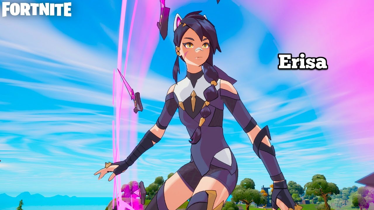 New Erisa Skin Gameplay Fortnite Battle Pass Wish Guardian Set