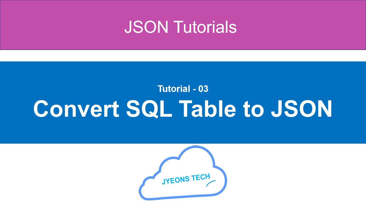 05 Convert Sql Table To Json In Sql Server Youtube