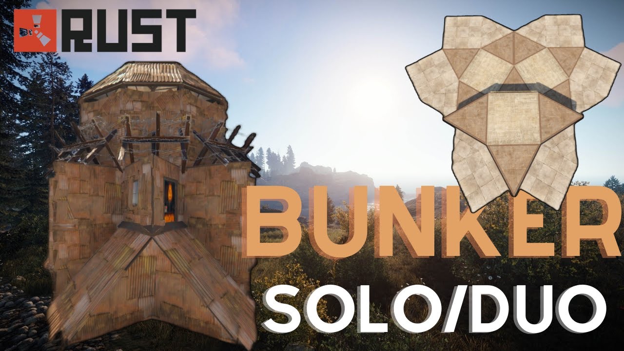 Solo Duo Bunker Base Design Rust Youtube