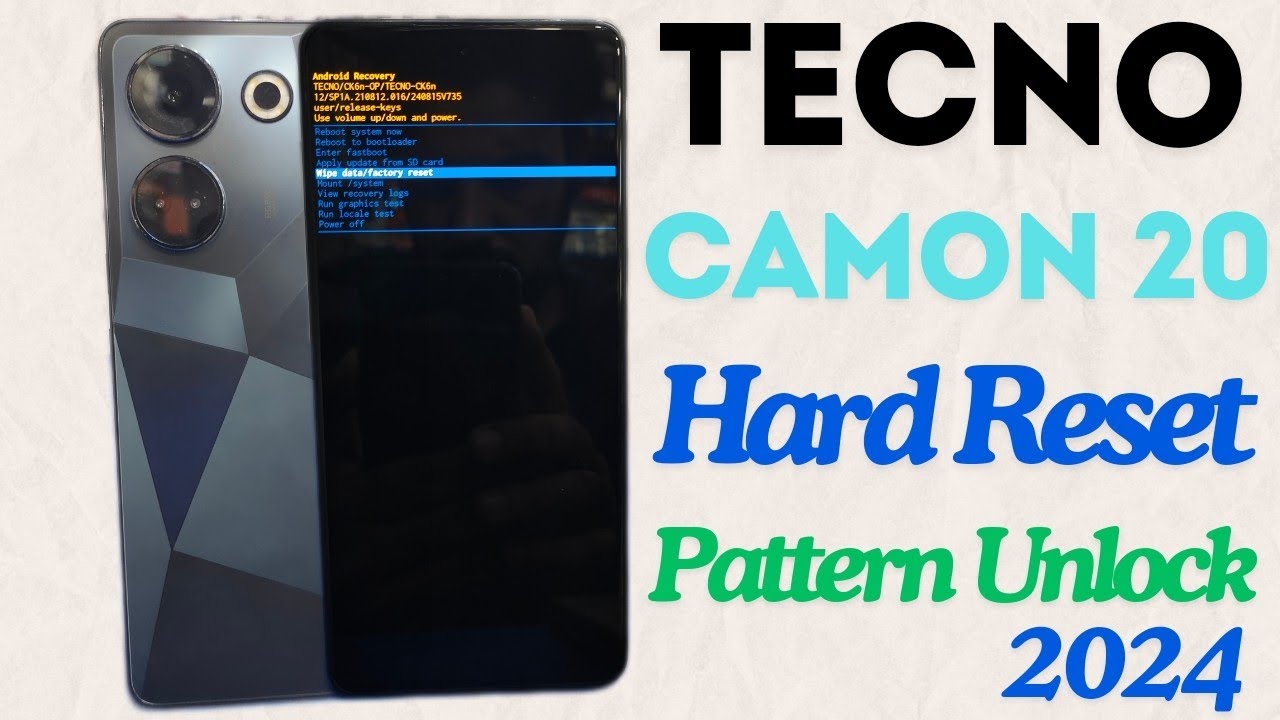Tecno Camon 20 Hard Reset Youtube