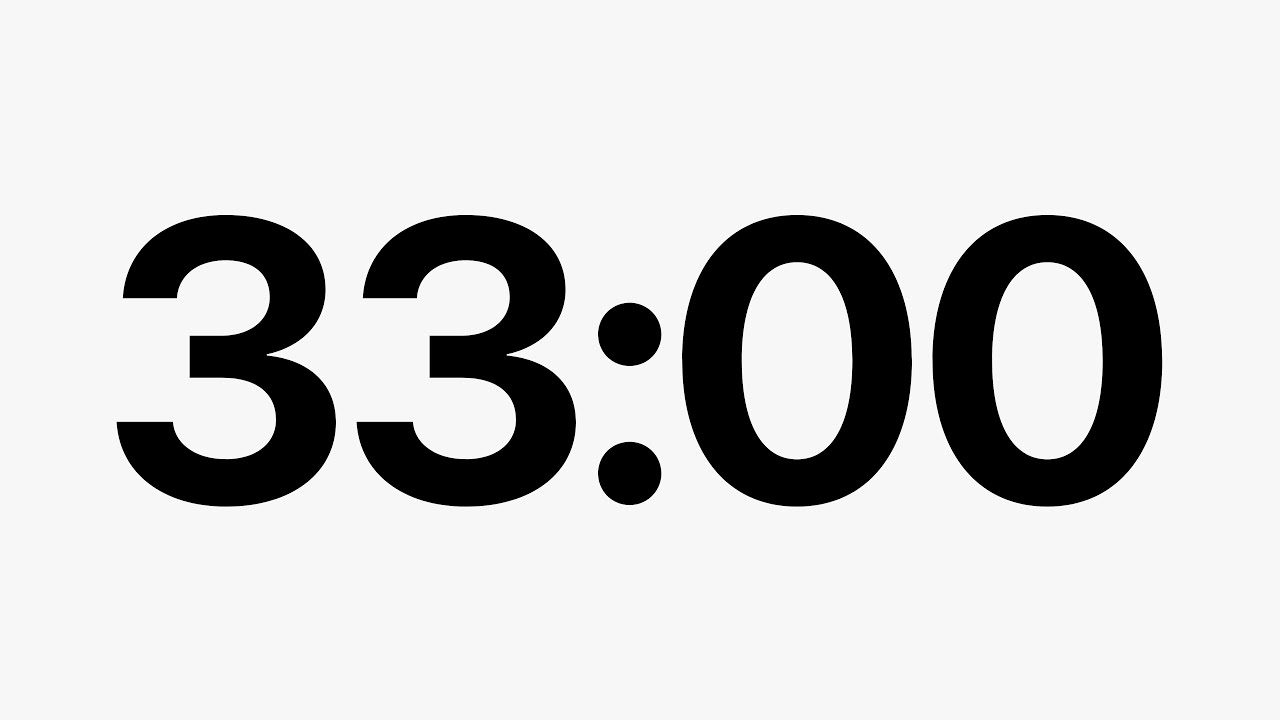 33 Minute Timer Youtube