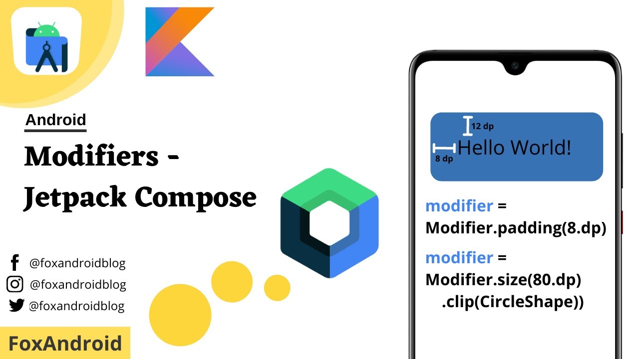 Modifiers Android Jetpack Compose Android Studio Tutorial