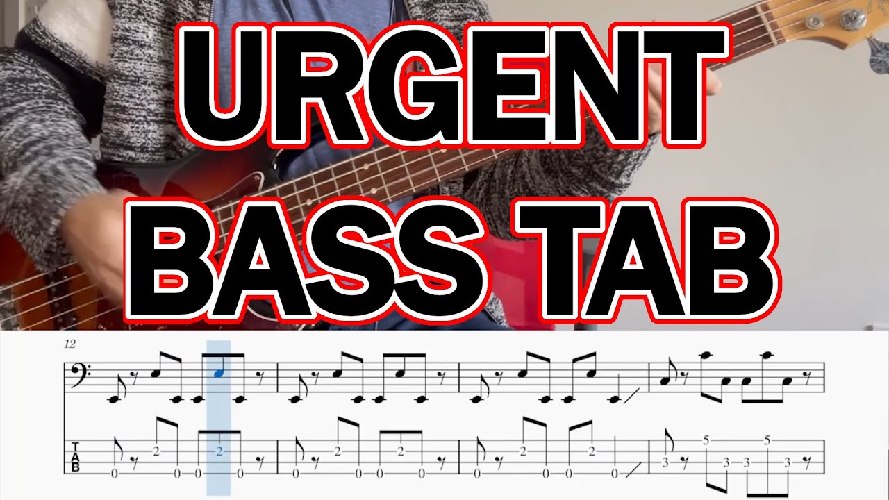 Urgent Foreigner Bass Cover Tab Youtube
