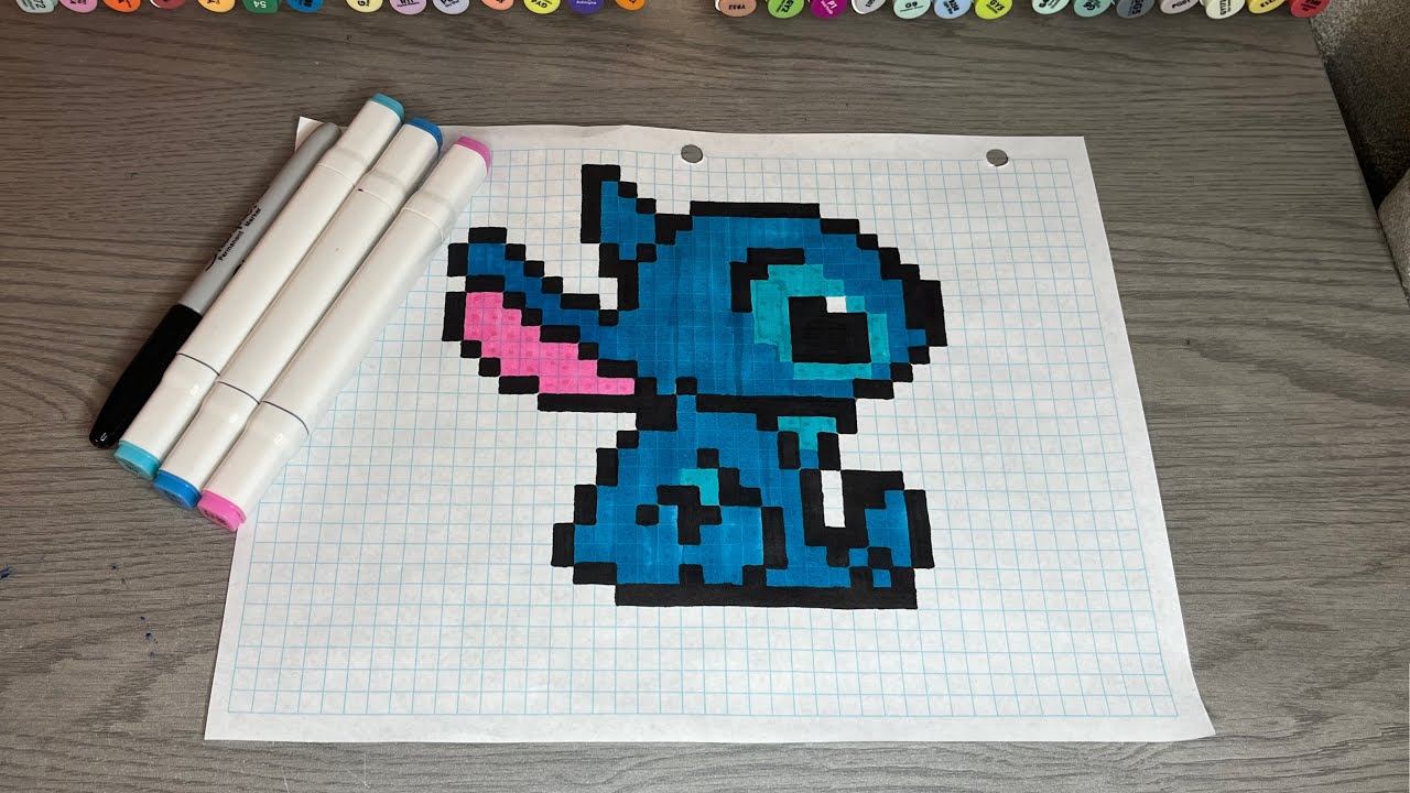 Cute Stitch Pixel Art Tutorial Youtube