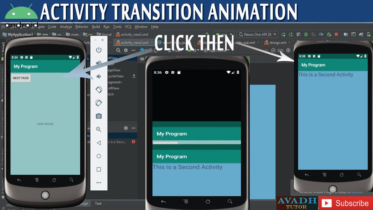 How To Create Activity Animation Android Example How To Create Page