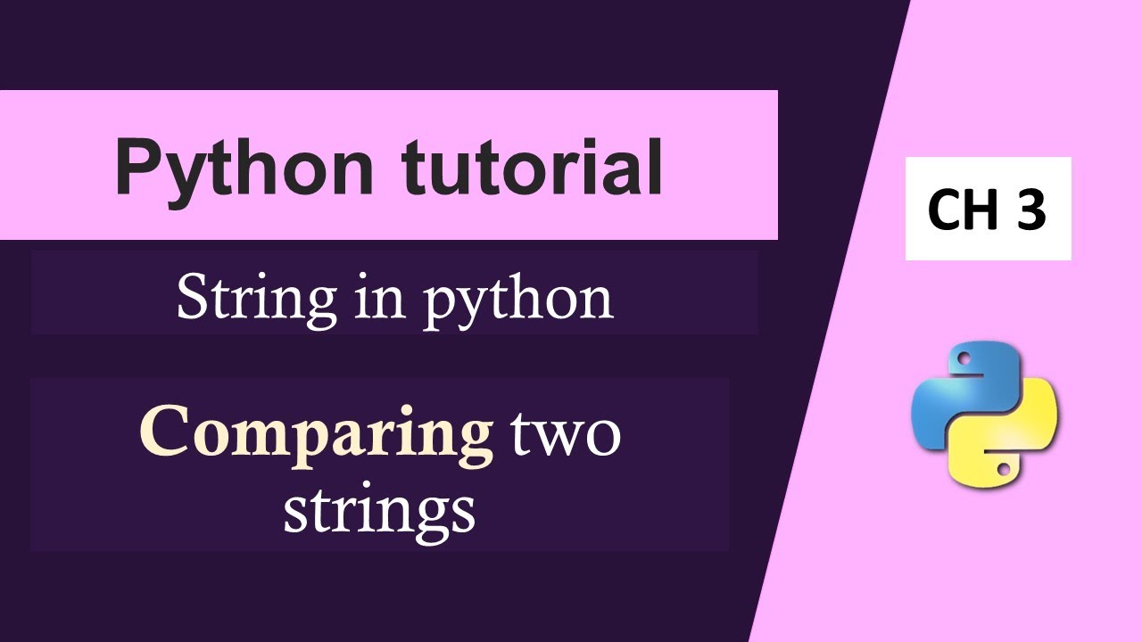 Python Tutorial In Hindi Comparing Strings In Python String In