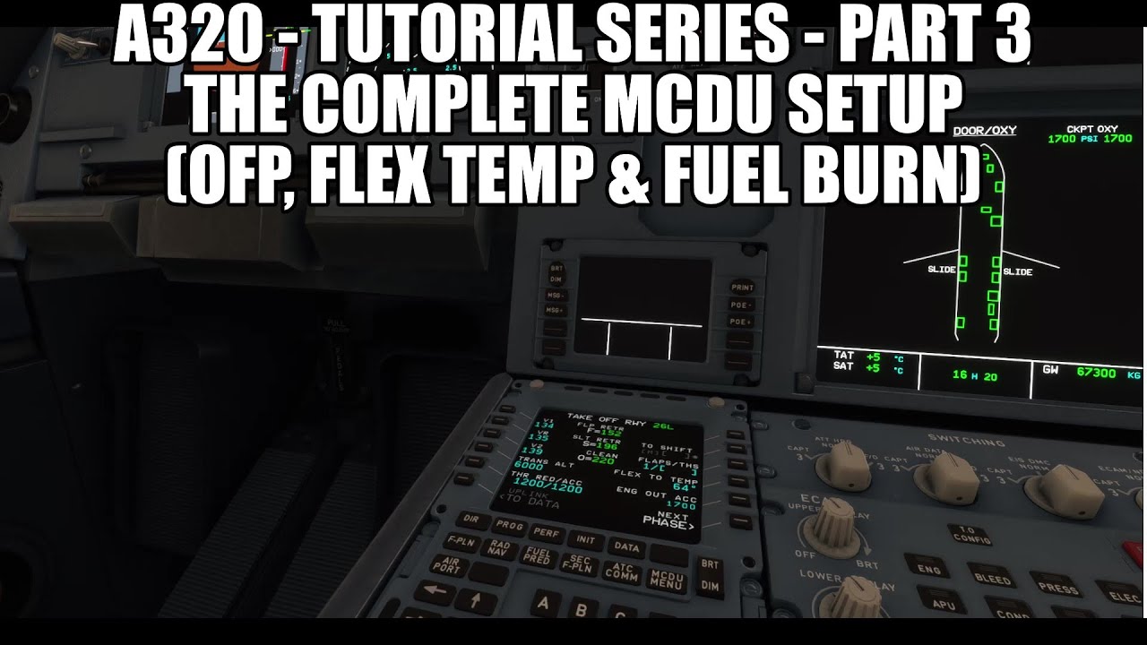 Msfs 2020 A320 Mcdu Flight Plan Flex Temp Setup Tutorial Series