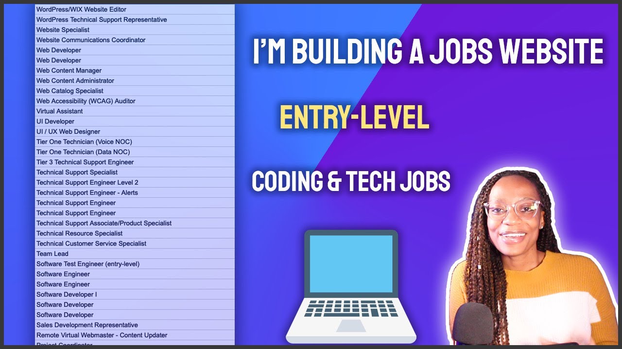 рџ рџџѕвђќрџ Iвђ M Building An Entry Level Coding Tech Jobs Website Youtube