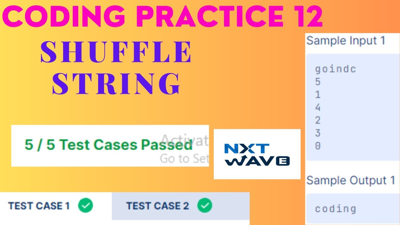 Coding Practice 12 Shuffle String Nxt Wave Ccbp Beginners