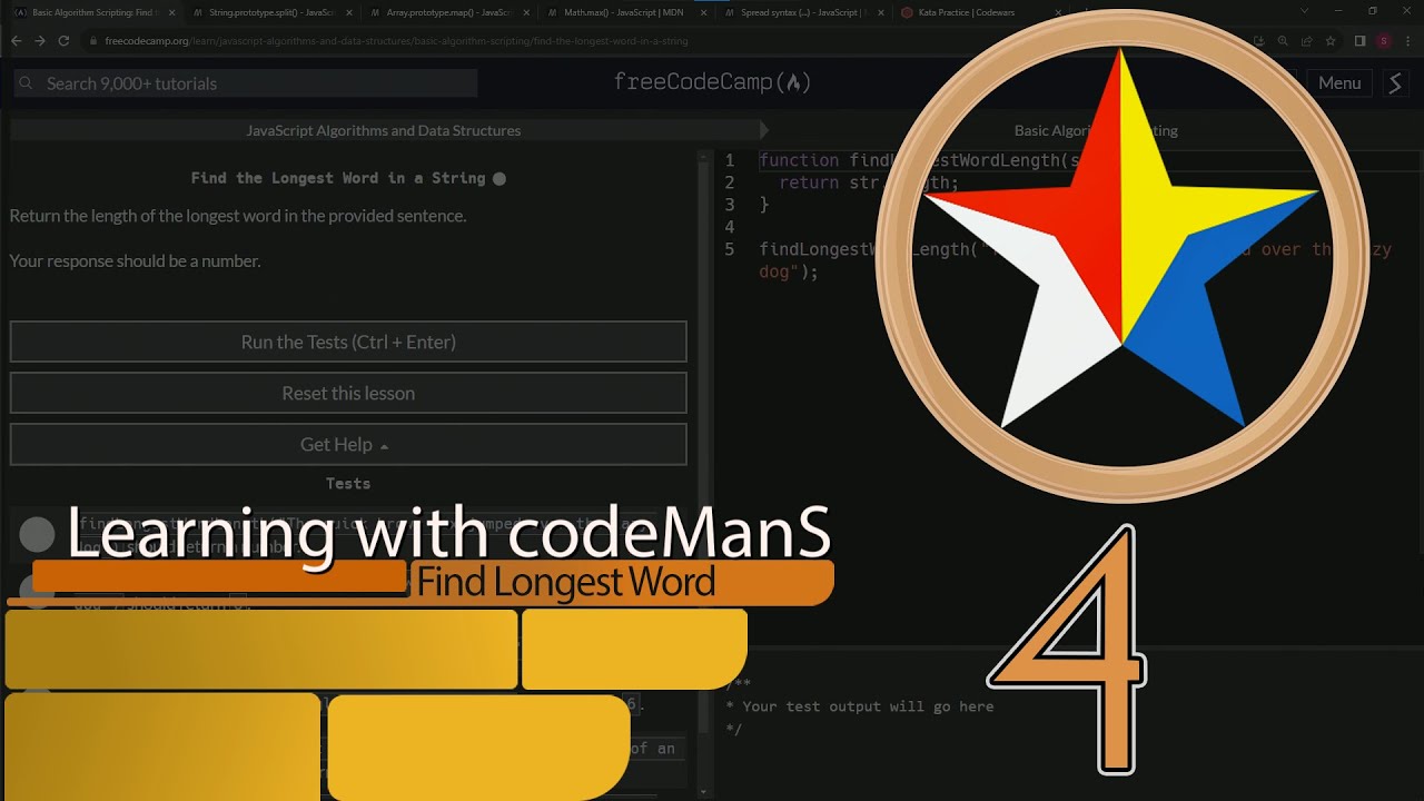 Javascript Basic Algorithm Scripting Find The Longest Word In A String