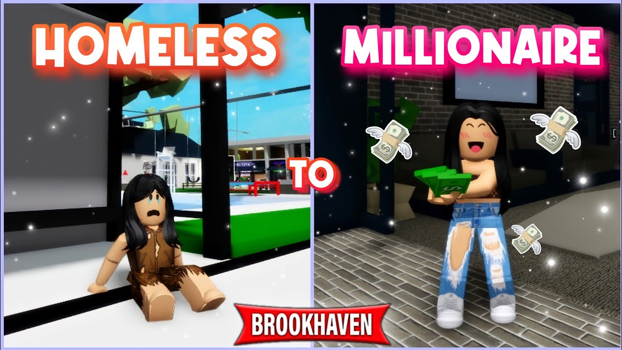 Homeless To Millionaire Brookhaven Rp Brookhaven Roblox Rp Youtube