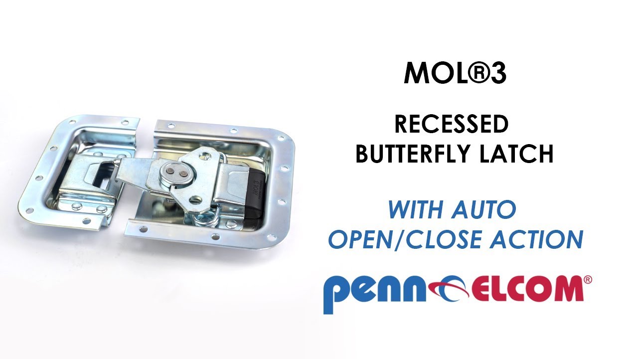 Penn Elcom Mol 3 Recessed Butterfly Latch Youtube