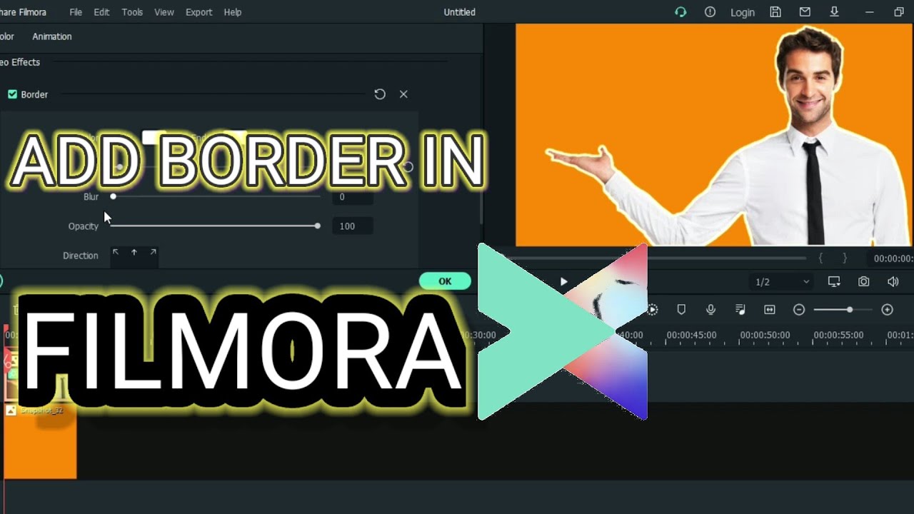 How To Add Border In Filmora X In 2021 Youtube