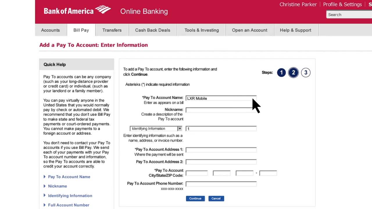 Bank Of America How To Set Up Online Bill Pay Youtube