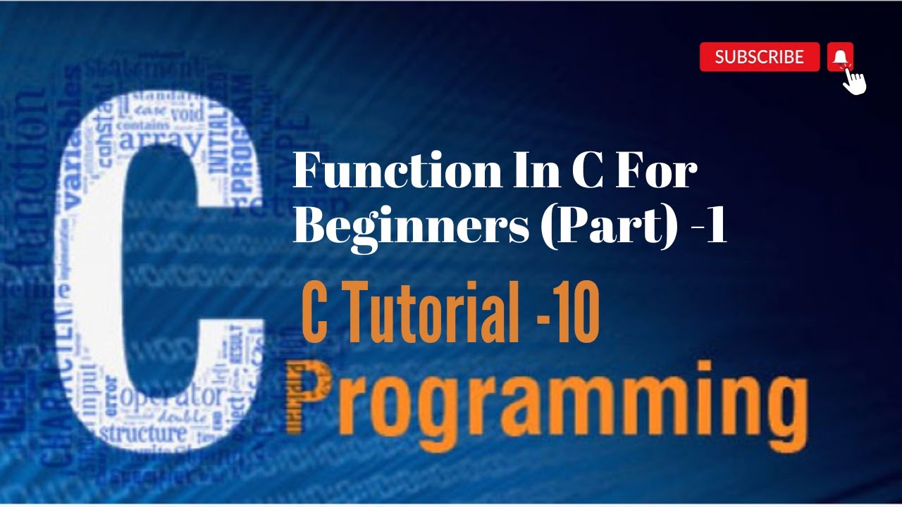 C Tutorial 10 Function In C For Beginners Part 1 Cprogramming