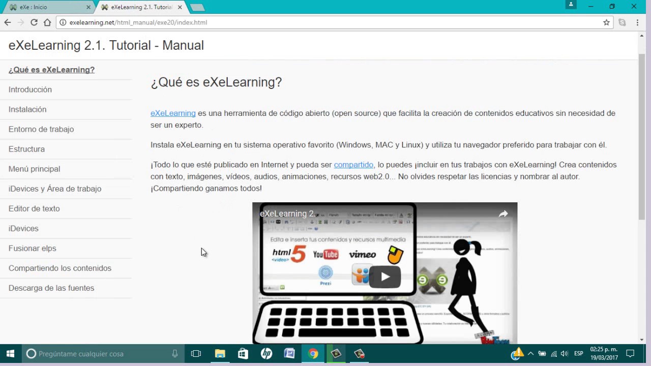 Interfaz De Exelearning Youtube