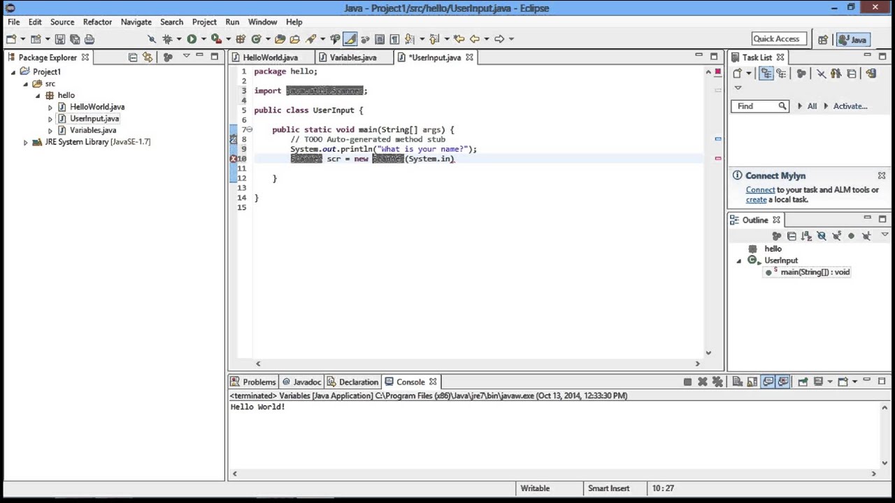 Java 3 User Input Youtube