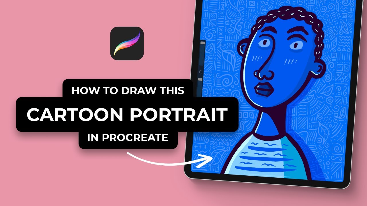 How To Draw This Easy Cartoon Portrait In Procreate Shorts Youtube