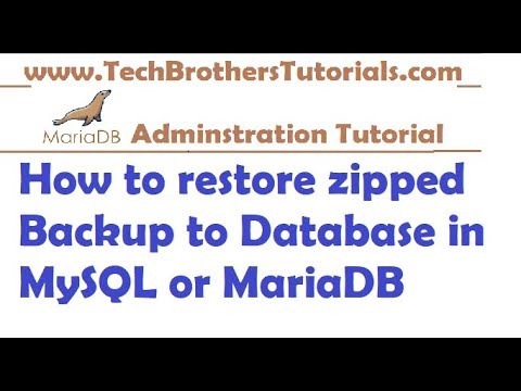 How To Restore Zipped Backup To Database In Mysql Or Mariadb Mariadb